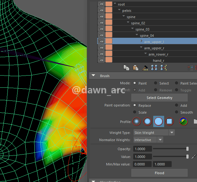 [Maya]Rigging 02 - Skinning